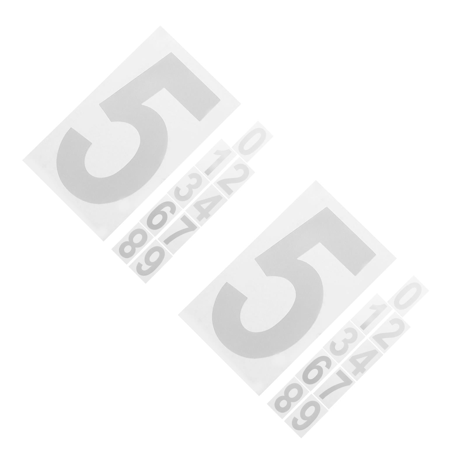unbranded 10 Sets Reflective Mailbox Numbers Self Adhesive Waterproof ...
