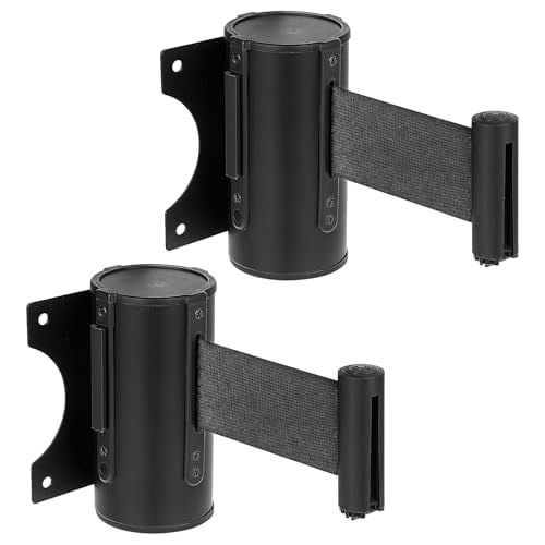 2 Pieces Retractable Belt Barrier Wall Mount Caution Belt 10 Feet with ...