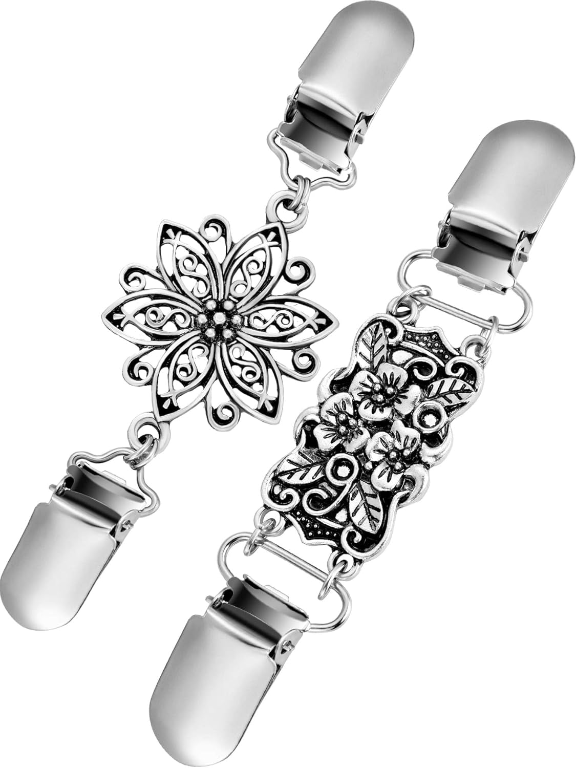 2 Pieces Retro Shirt Dresses Clips for Women Shawl Clip Waist Cincher ...