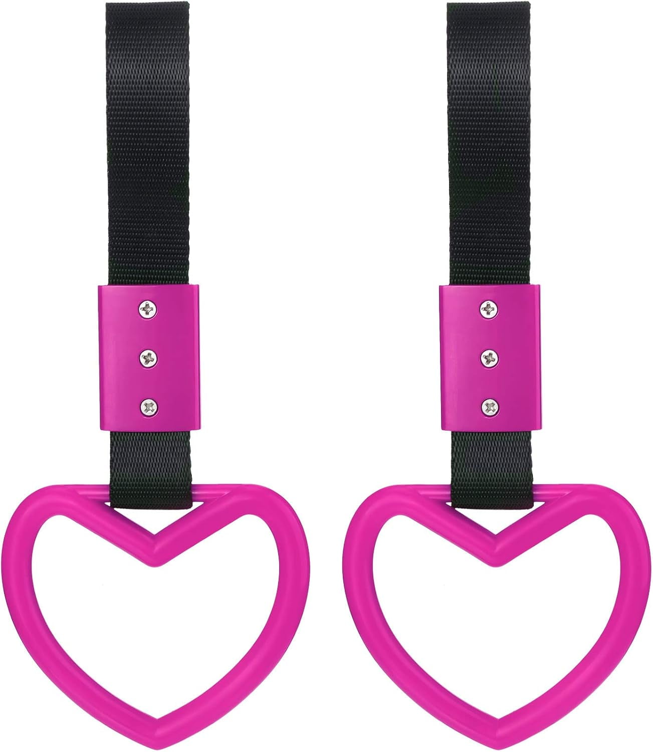 2 Pieces Rings Heart-Shaped Car Hand Straps Rear Bumper Warning Ring ...