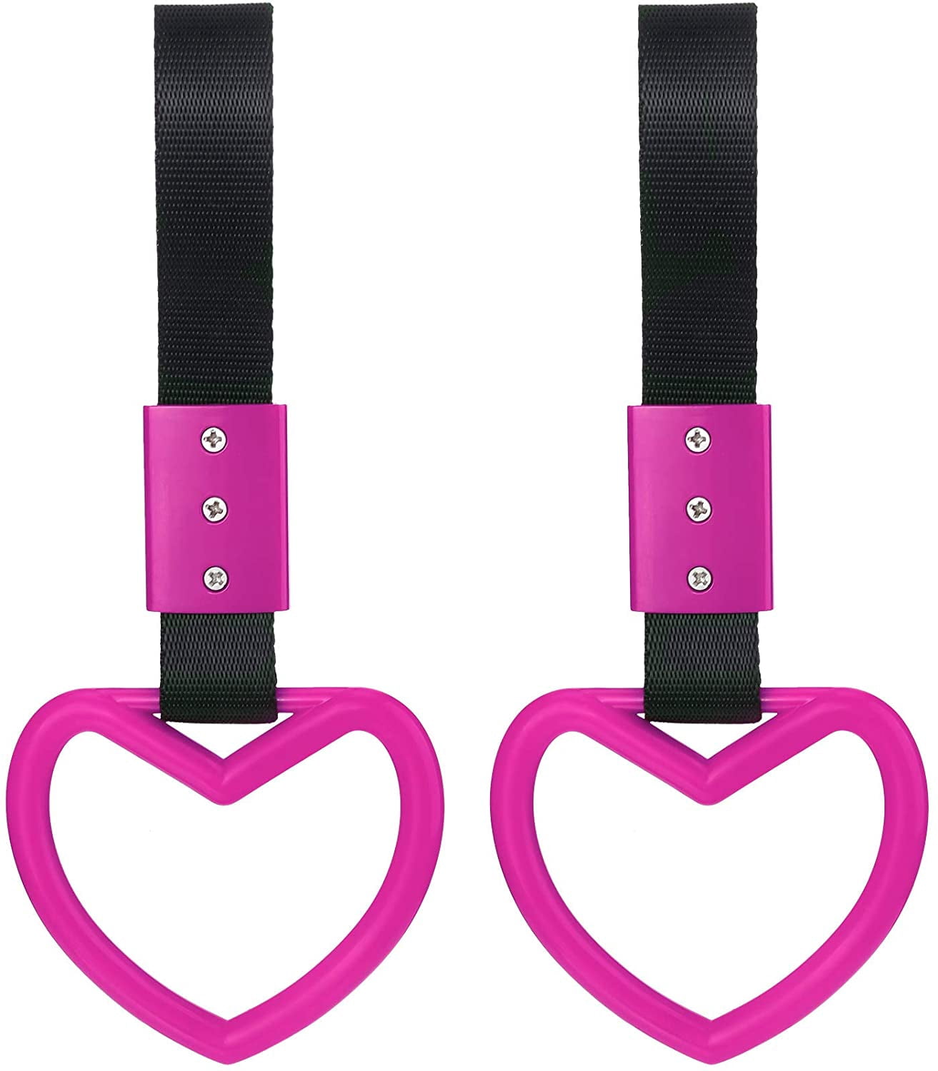 2 Pieces Rings Heart-shaped Car Hand Straps Rear Bumper Warning Ring ...