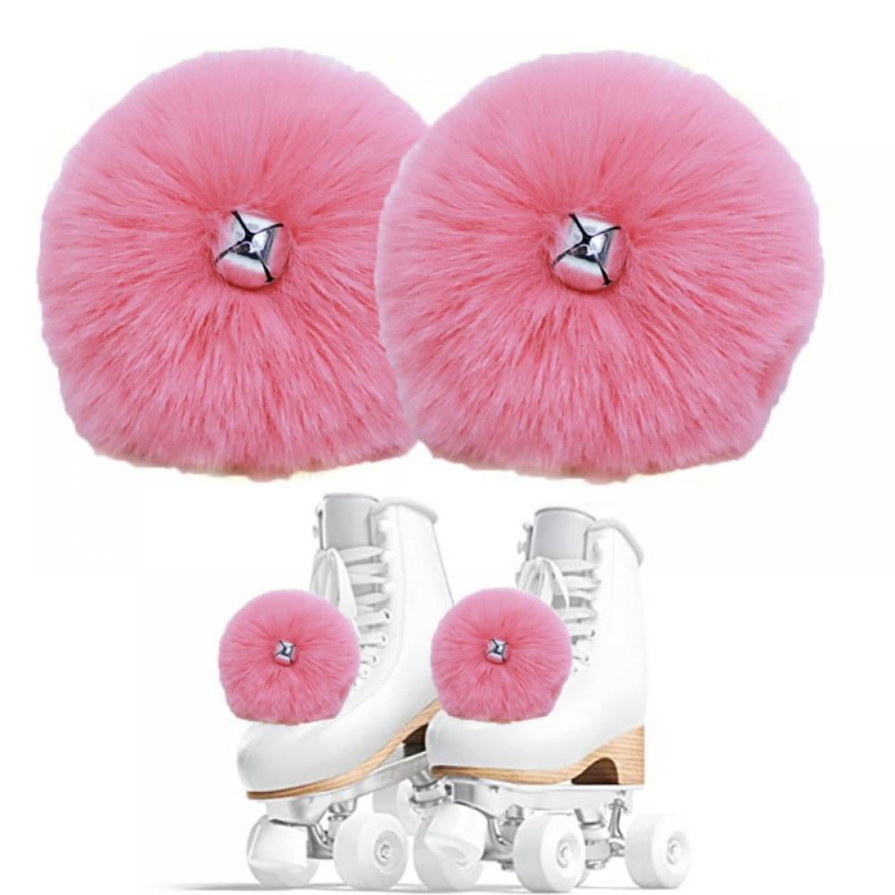 2 Pieces Roller Skate Pom Poms with Bells for Women Girls Princess ...