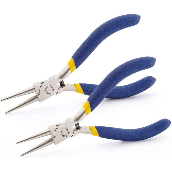 2 Pieces Round Nose Pliers Wire Looping Pliers with Spring Construction ...