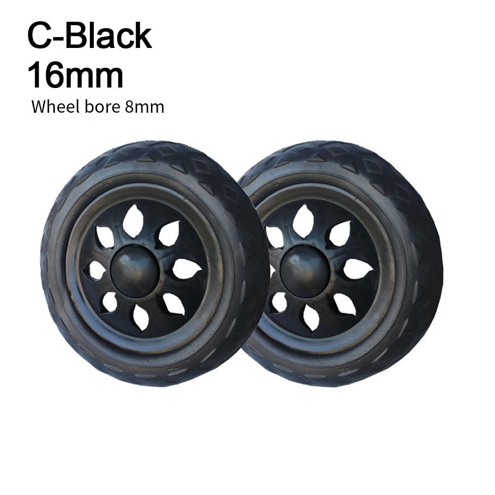 2 Pieces Rubber Caster Wheelbarrow Replacement Wheel For Wagon Hand ...