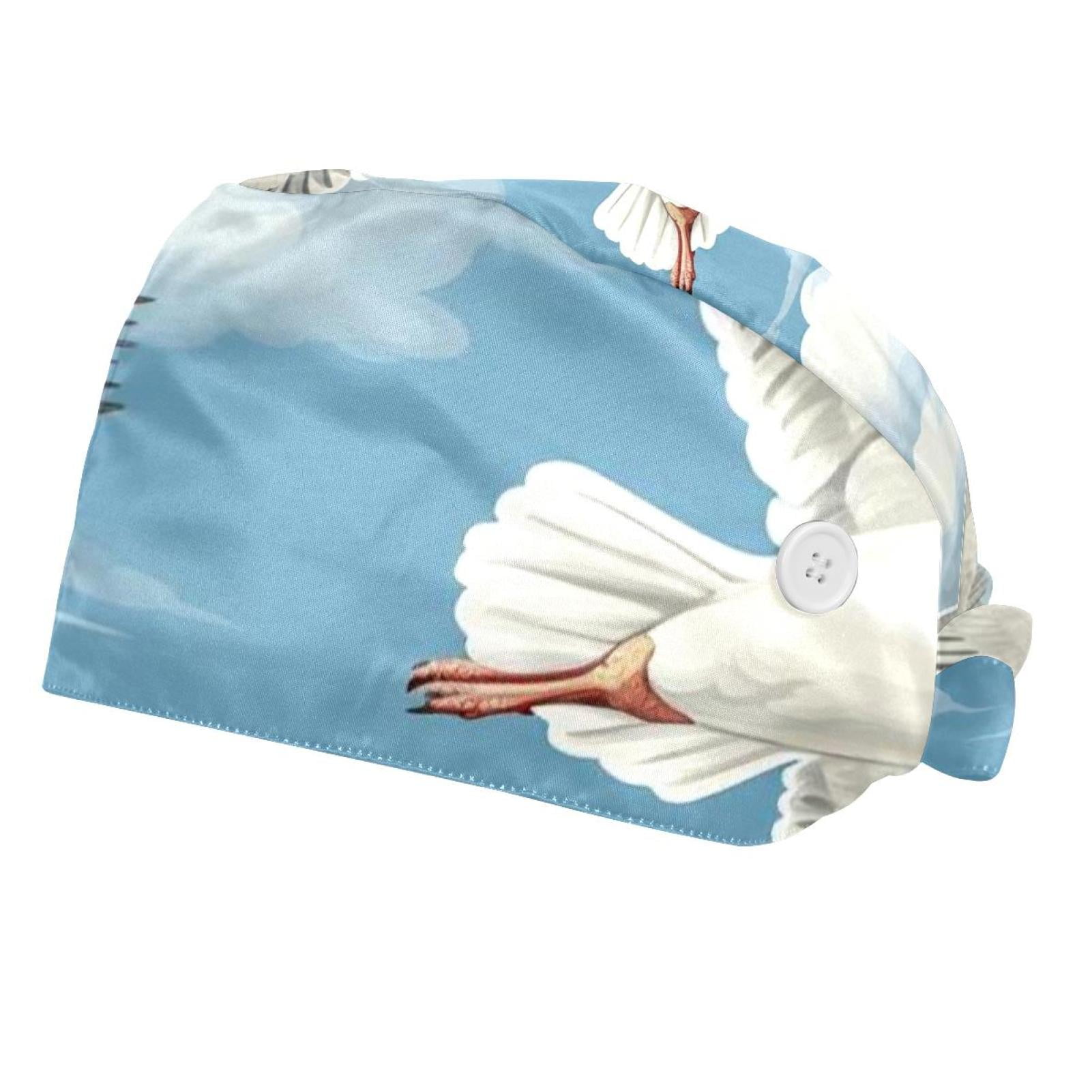 2 Pieces Sea Mew Working Cap with Buttons and Sweatband，Adjustable ...