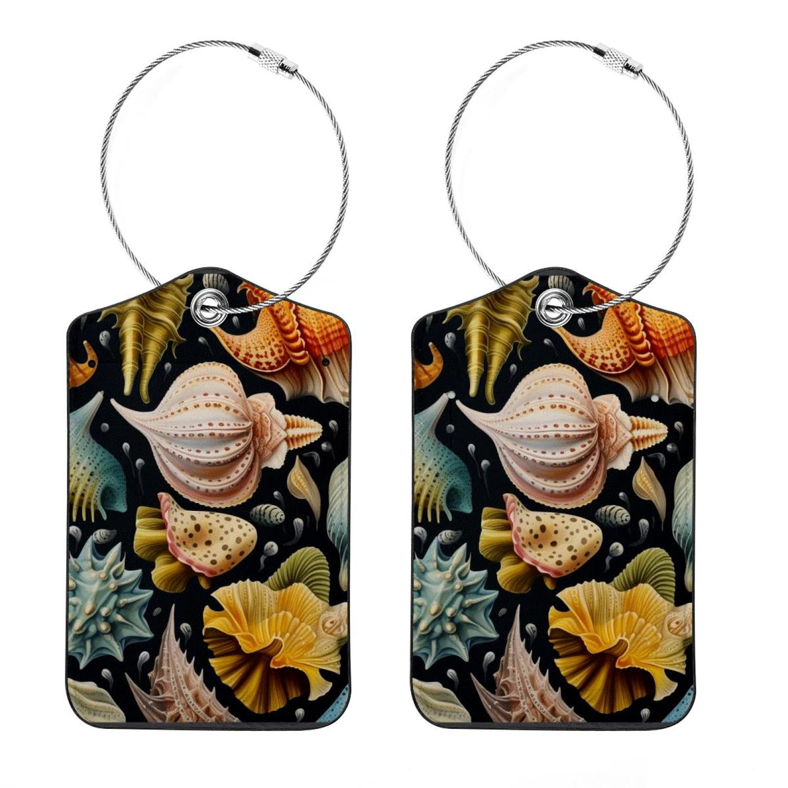 2 Pieces Sea Slug Luggage Tags, Privacy Cover ID Label with Loop and ...