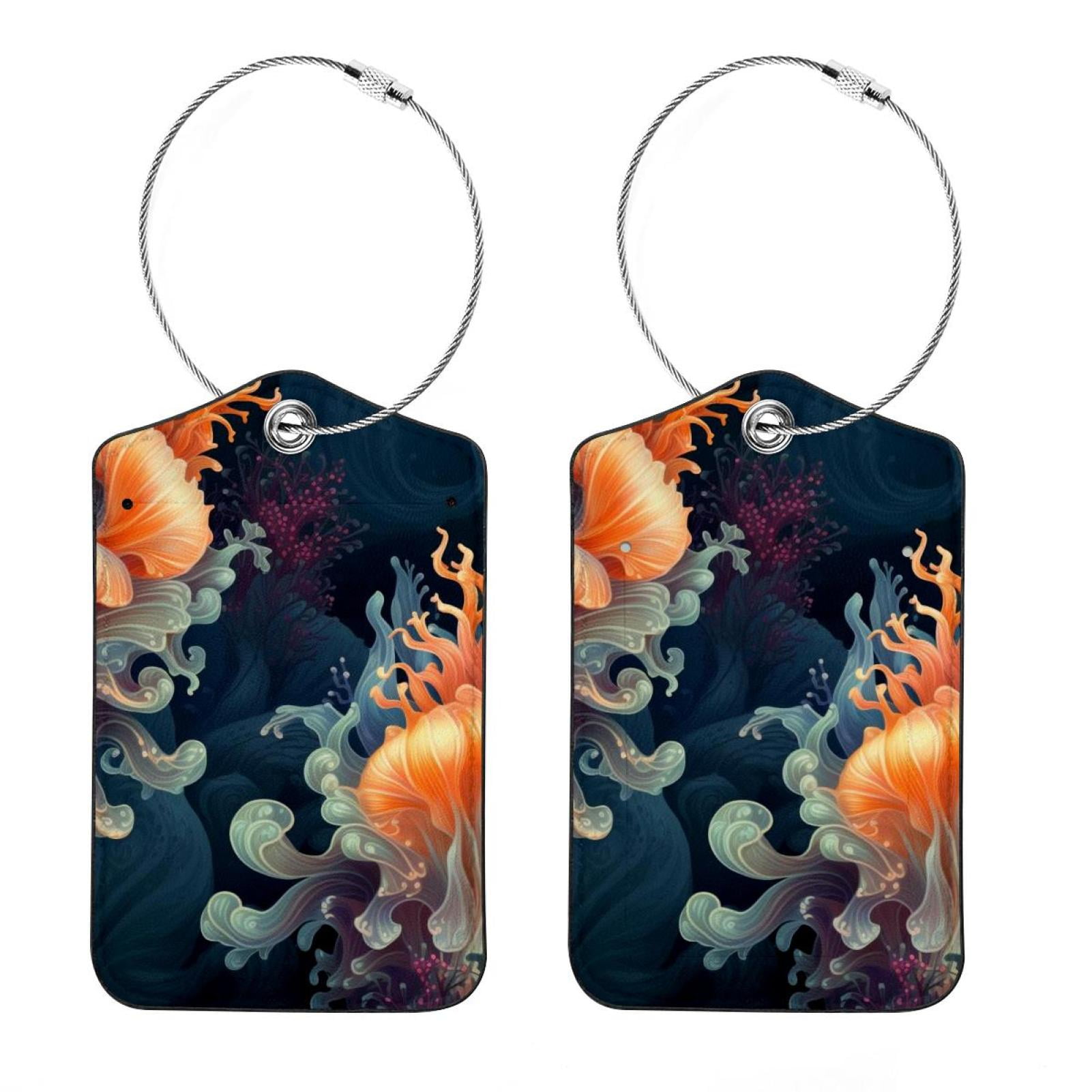2 Pieces Sea Slug Luggage Tags with Full Back Privacy Cover /Steel ...
