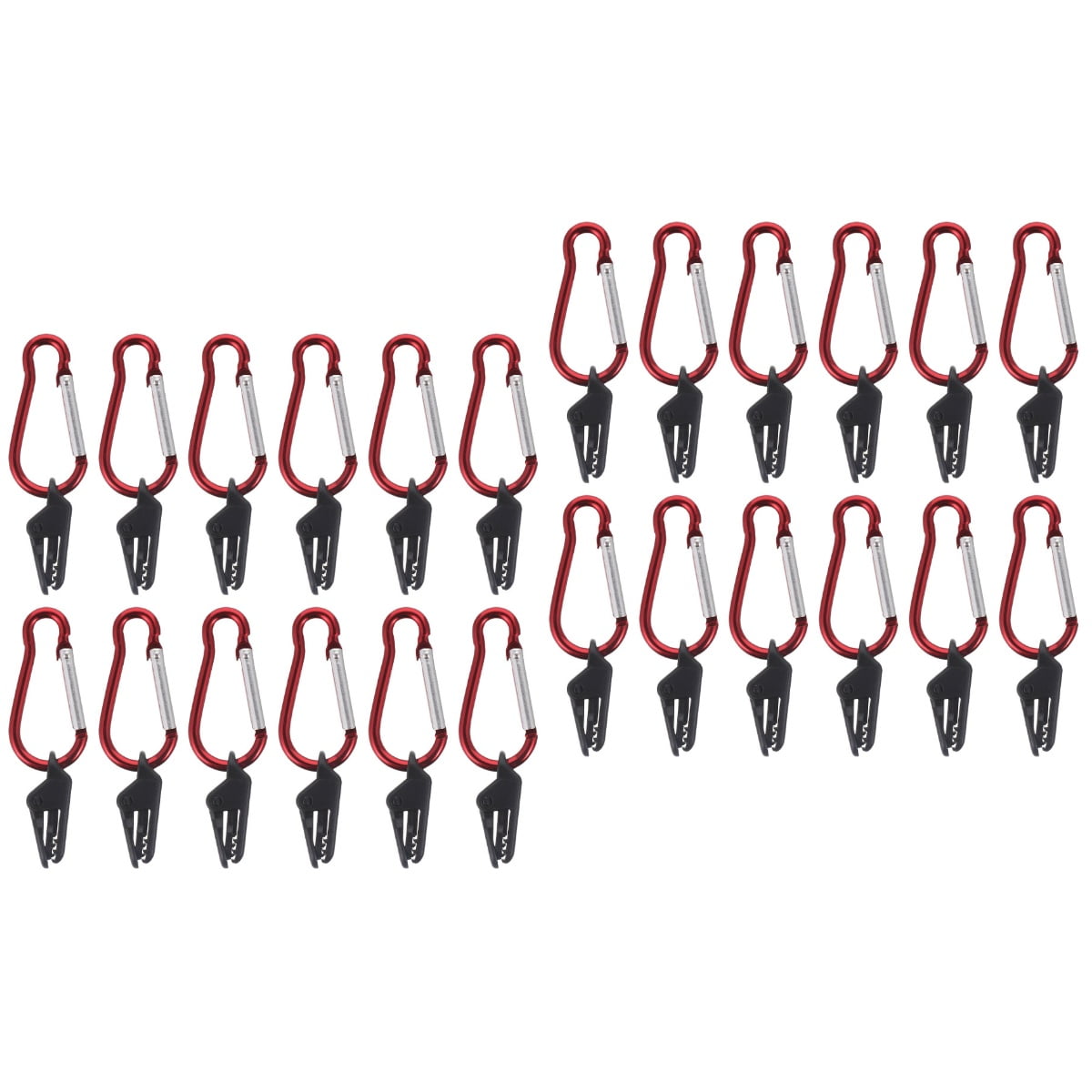 2 Count Securing Clip Camping Tarp Tippet Tent Secure Clamp Outdoor Red ...