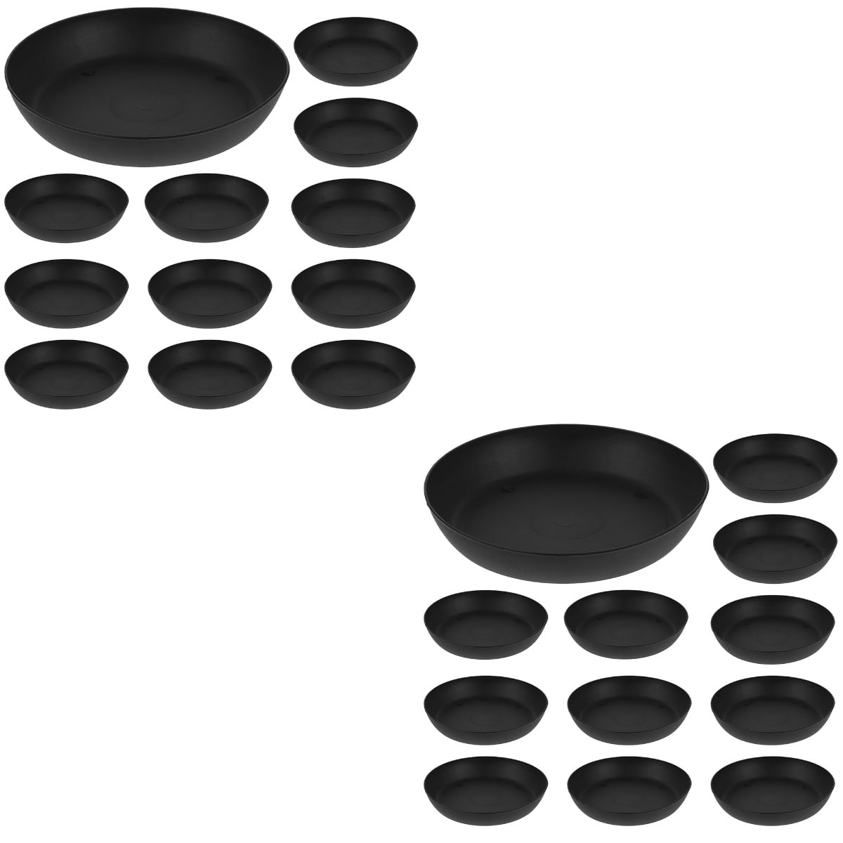 2 Pieces Seedling Tray (black) 20pcs Plant Pot Drip Trays - Walmart.com