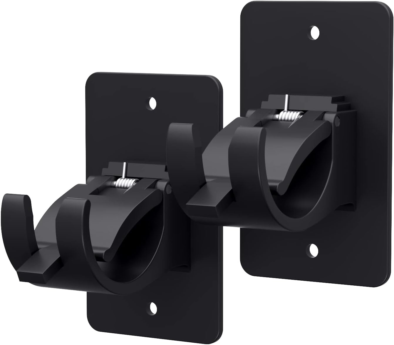 2 Pieces Self Adhesive Curtain Rod Bracket, Universal Plastic Curtain ...