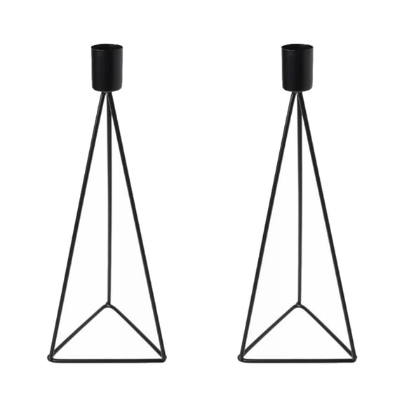 2 Pieces/Set Iron Geometric Candlestick Holders Centerpieces Stand for ...