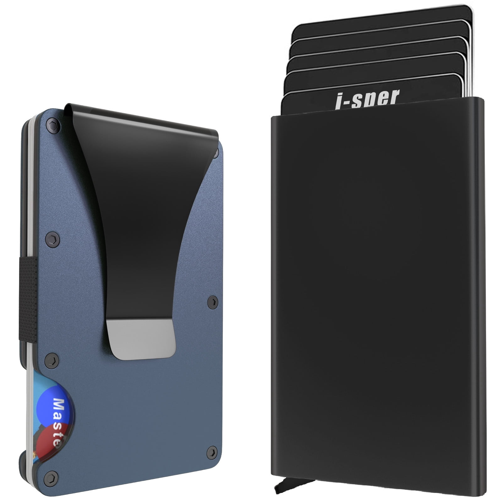 Minimalist Slim Aluminium RFID Wallet Cratch Resistant For Men,2 Pcs ...