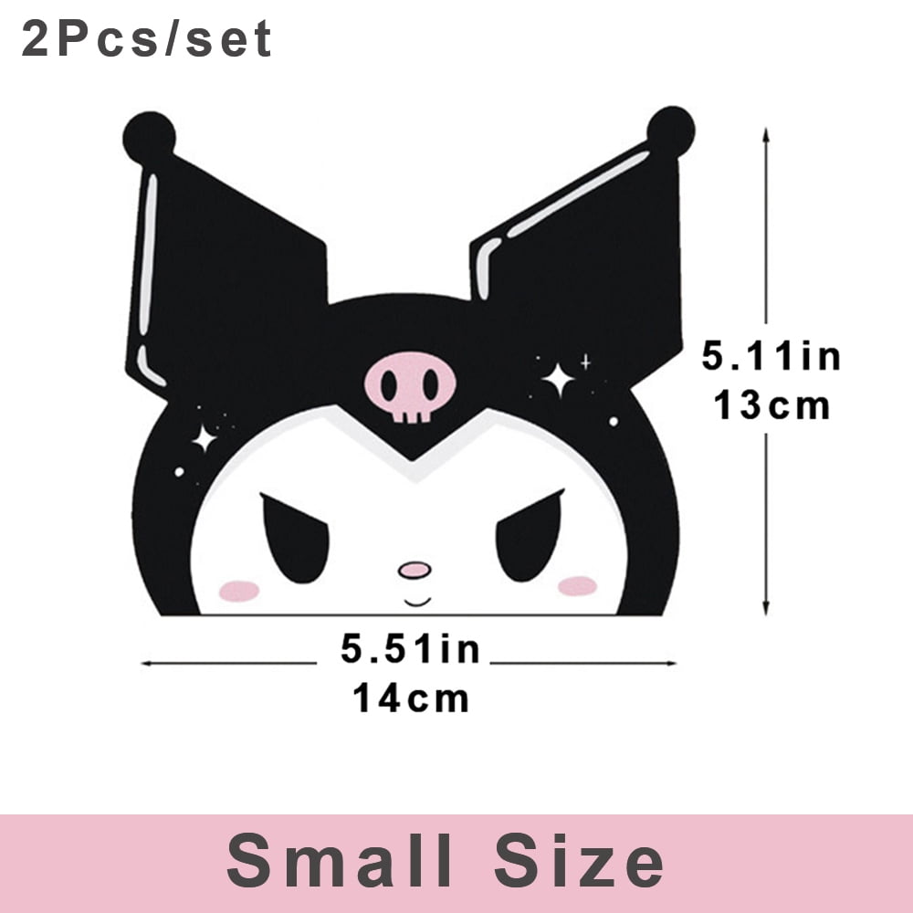 2 Pieces/Set Small Size Car Sticker, Cartoon Kuromi Waterproof ...