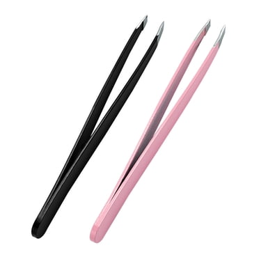 FACEMADE 4 Pcs Tweezers Set, Stainless Steel Hair Removal Makeup Tool ...