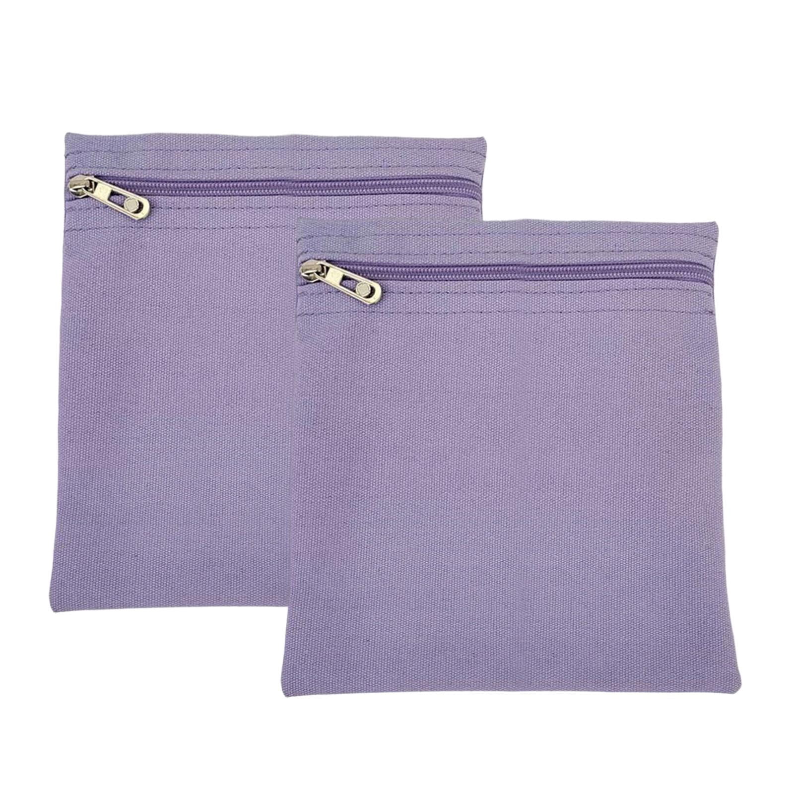 2 Pieces Sew in Side Pocket Phone Pouch Zipper Canvas Material for ...