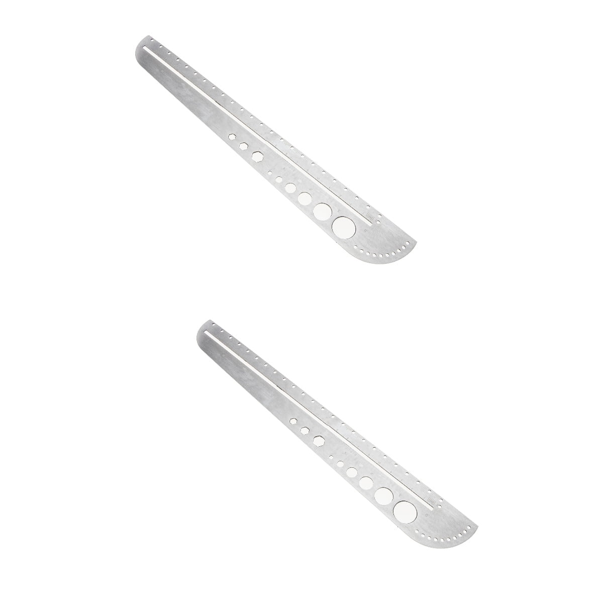 2 Pieces Shaped Ruler Multipurpose Measuring Circle Indicator Template ...