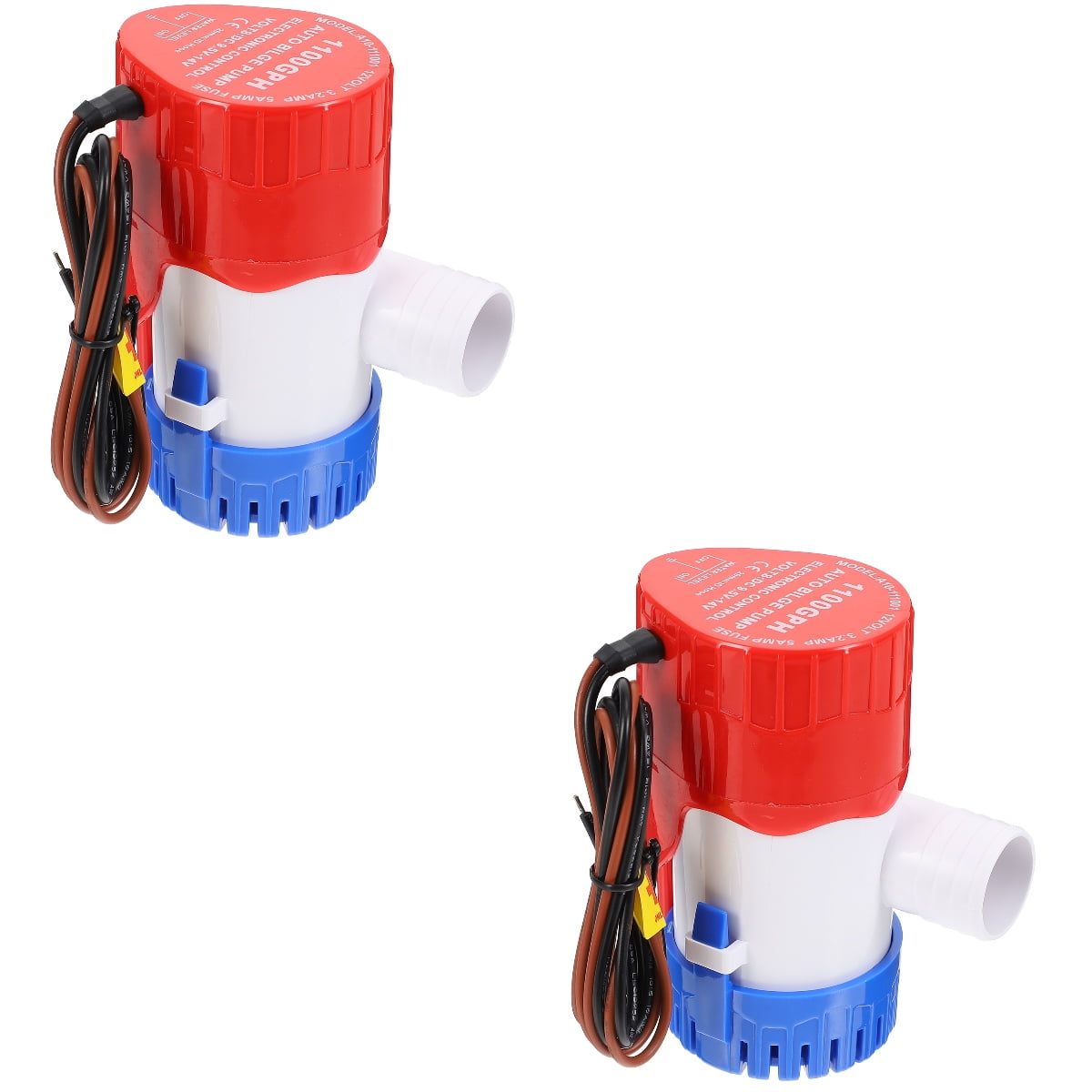 2 Pieces Ship Drainage Pump Bilge Automatic Submersible Sump Draining ...