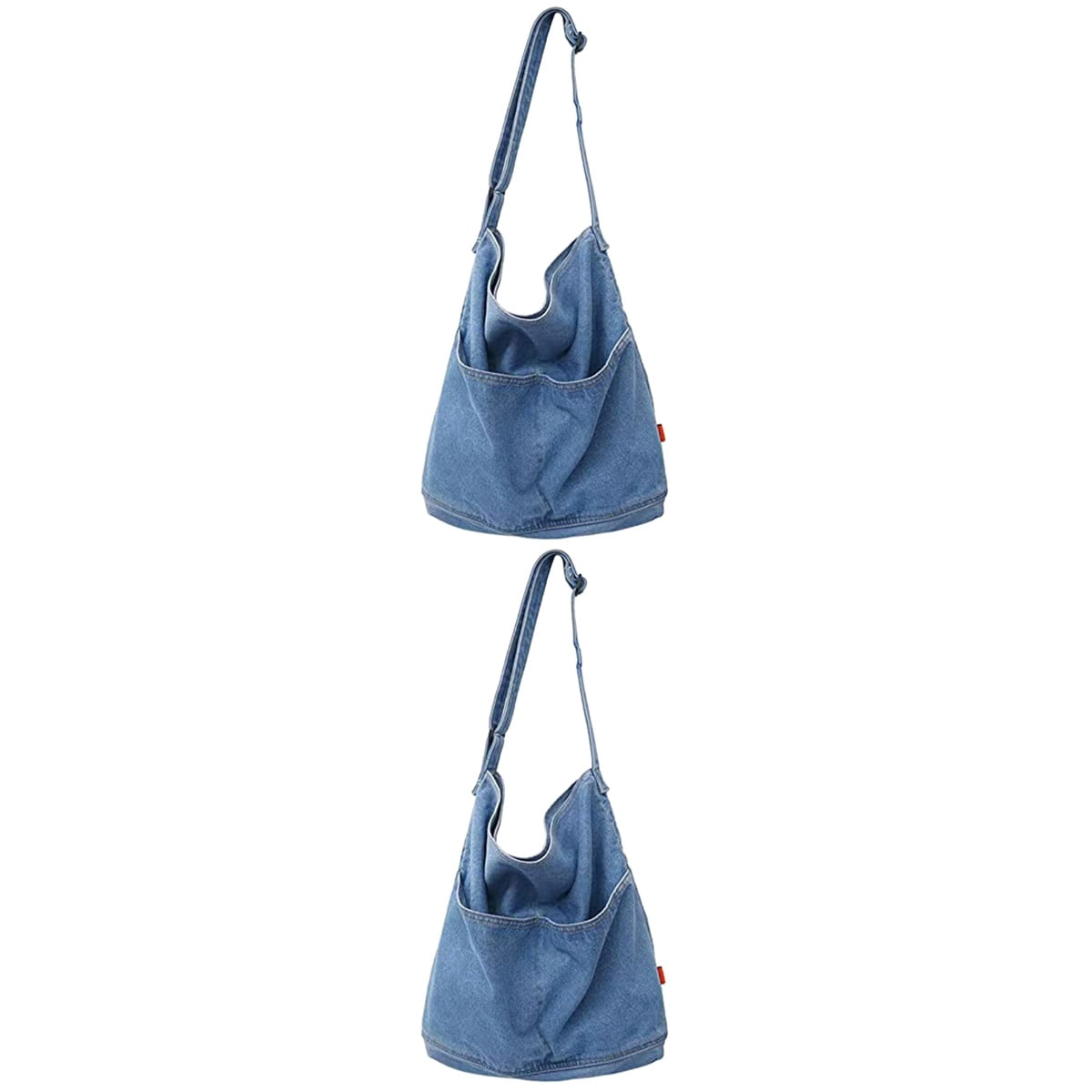 2 Pieces Shoulder Bags Adjustable Lady Handbag Canvas Tote Cross Body ...