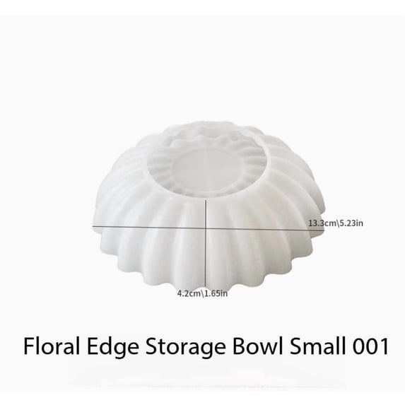 2 Pieces Silicone Lace Storage Bowl Molds - Wavy Design for DIY ...