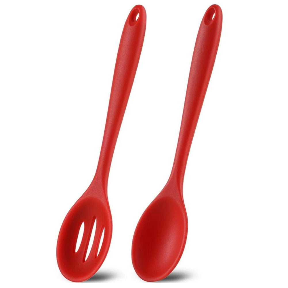 2 Pieces Silicone Nonstick Mixing Spoons, BPA Free and Food Grade ...