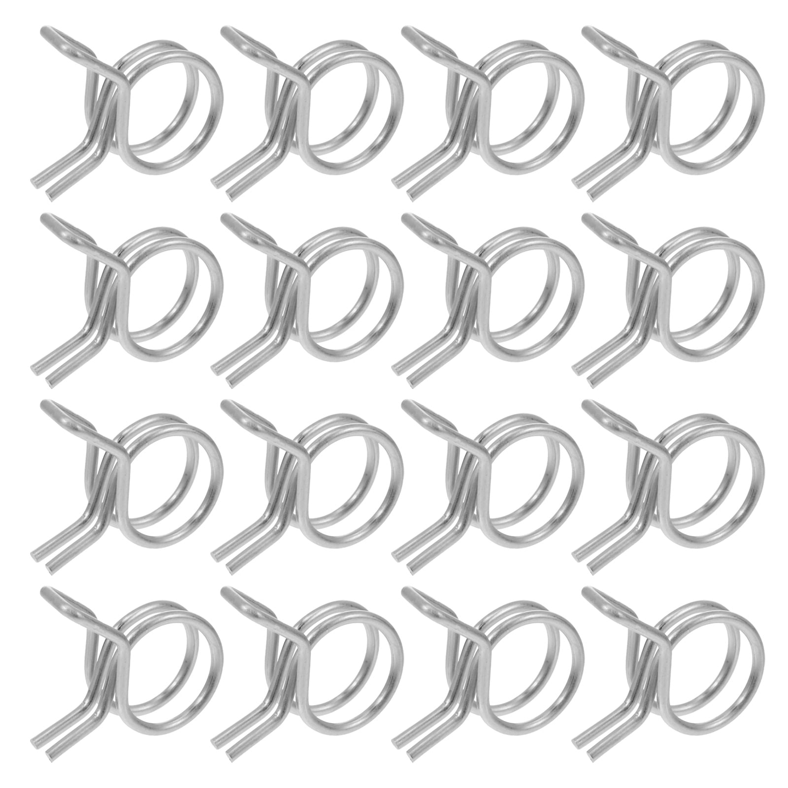 2 Pieces Silver Shower Hooks Double Hose Clamps Professional - Walmart.com