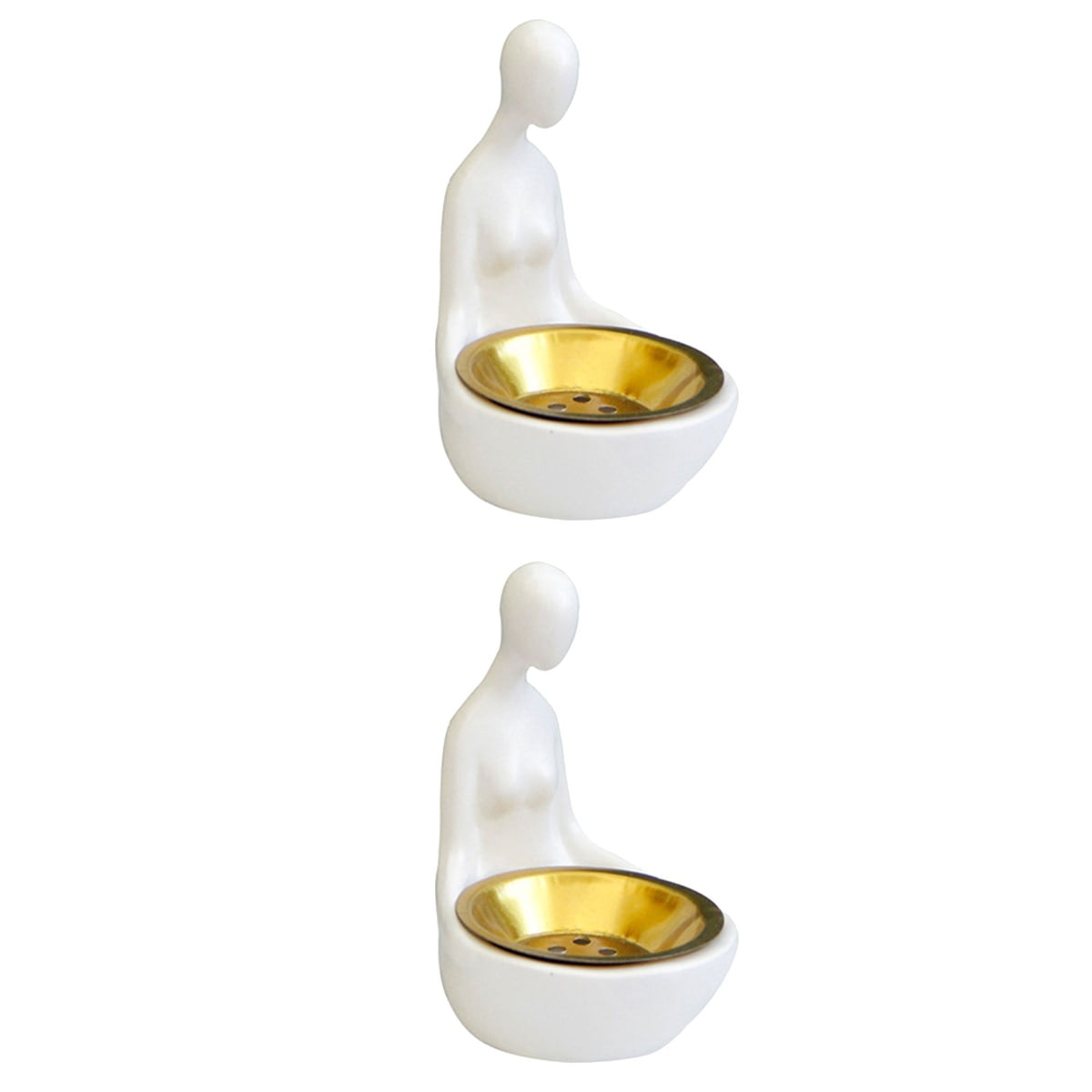 2 Pieces Small Modern Censer Home Decor Incense Burner Backflow White ...