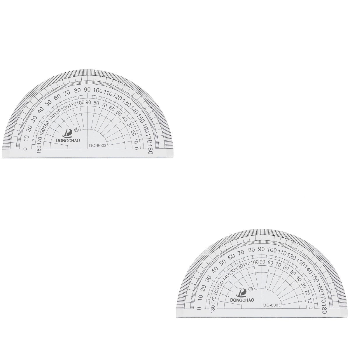 2 Pieces Small Protractor Ruler Triangle Student - Walmart.com