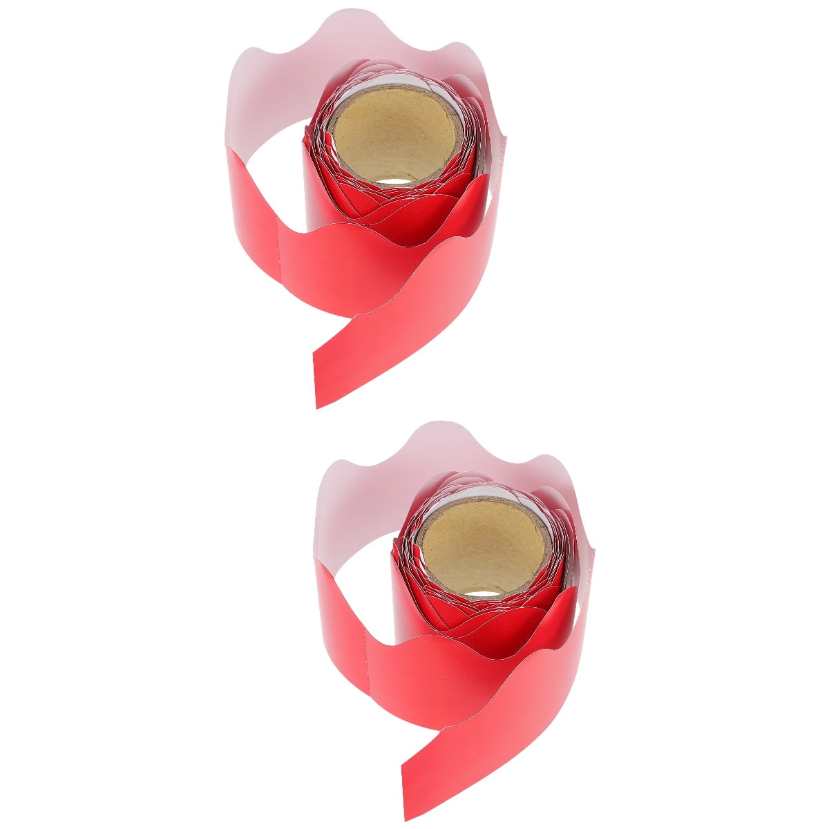 2 Pieces Smooth Red Border Paper Bulletin Board Decorative Waterproof ...