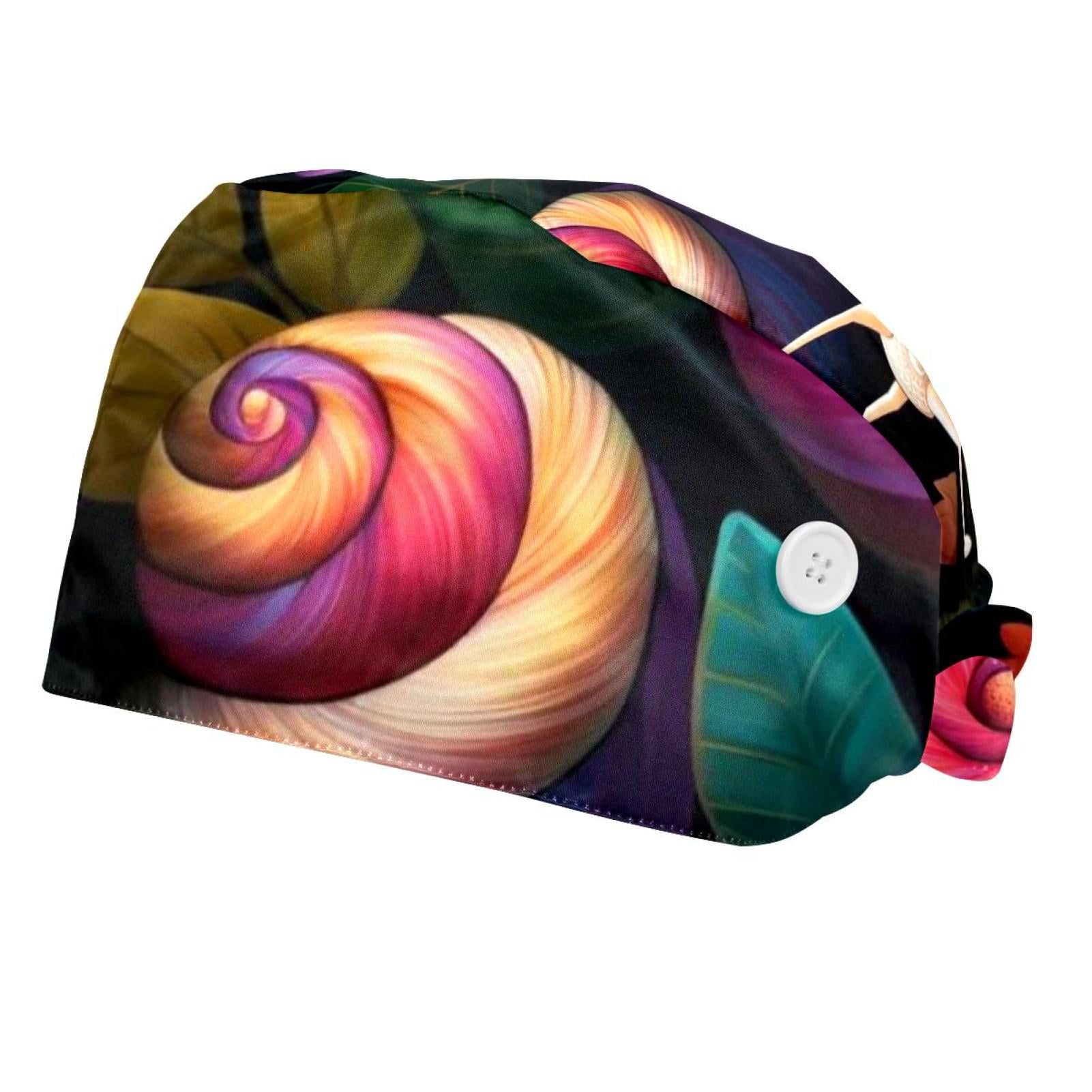 2 Pieces Snail Working Cap with Buttons and Sweatband，Adjustable ...