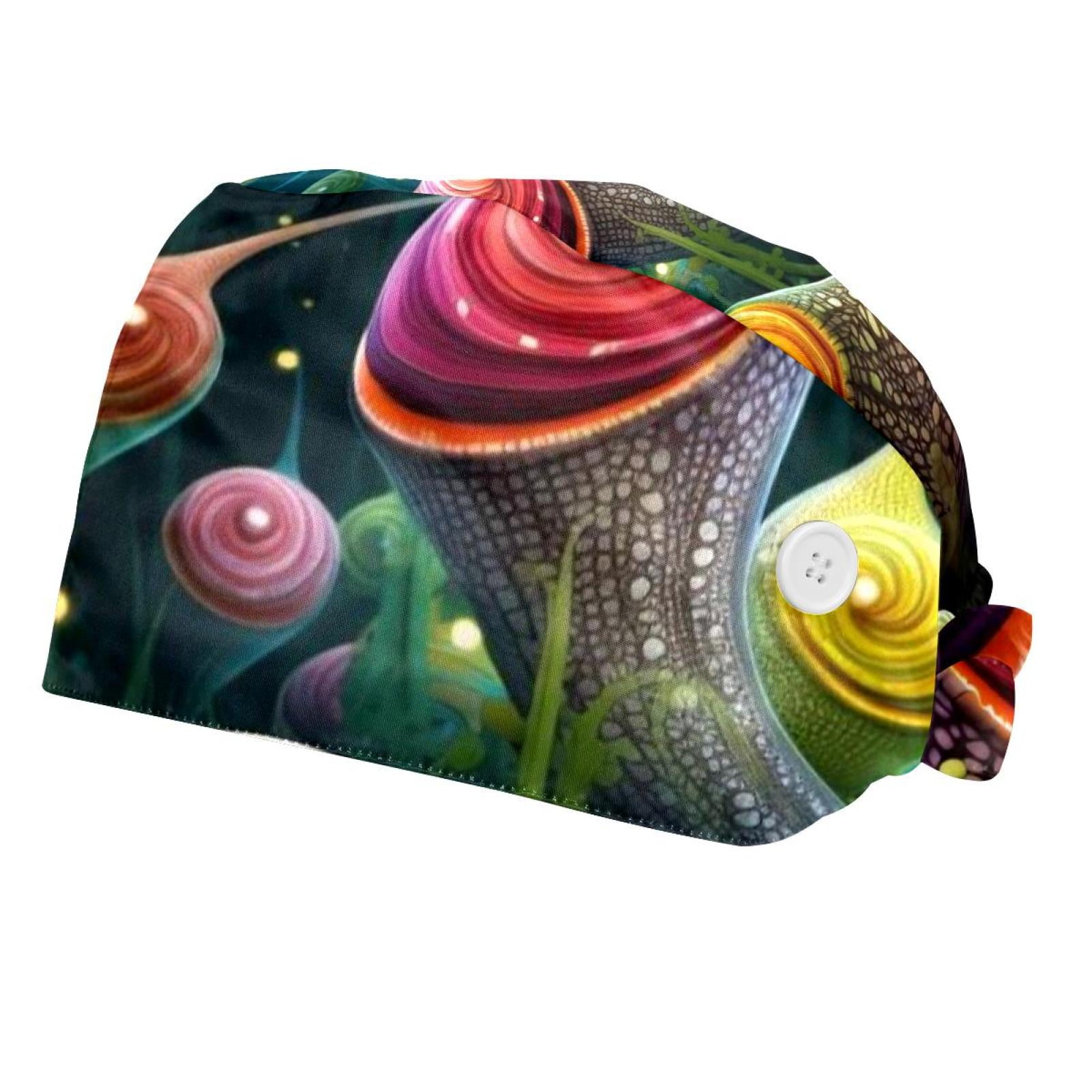 2 Pieces Snail Working Cap with Buttons and Sweatband，Adjustable ...