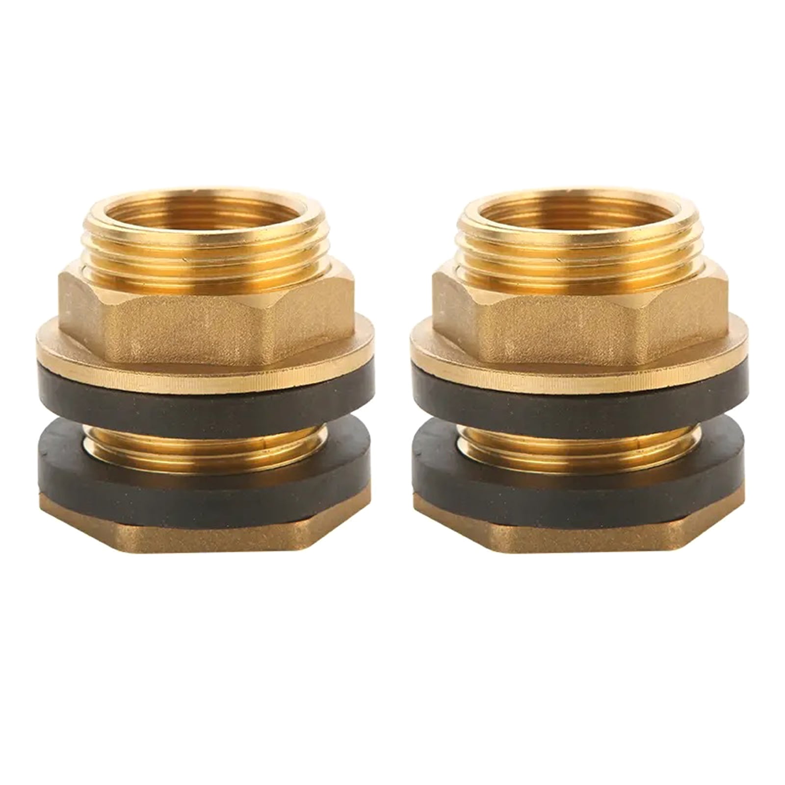 2 Pieces Solid Brass Water Tanks Connectors Set Female NPTs and Male ...