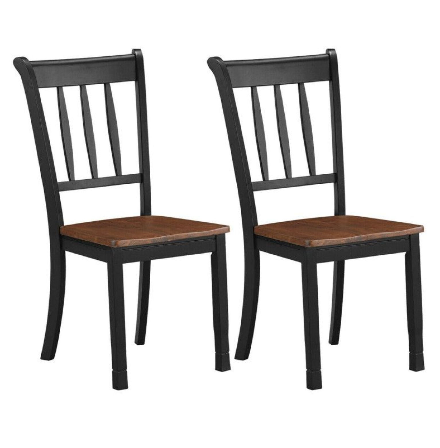 2 Pieces Solid Whitesburg Spindle Back Wood Dining Chairs - Walmart.com