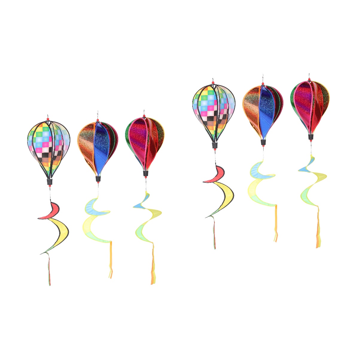 2 Pieces Spinner Hot Air Balloons Rainbow Pinwheel Scene Decor ...