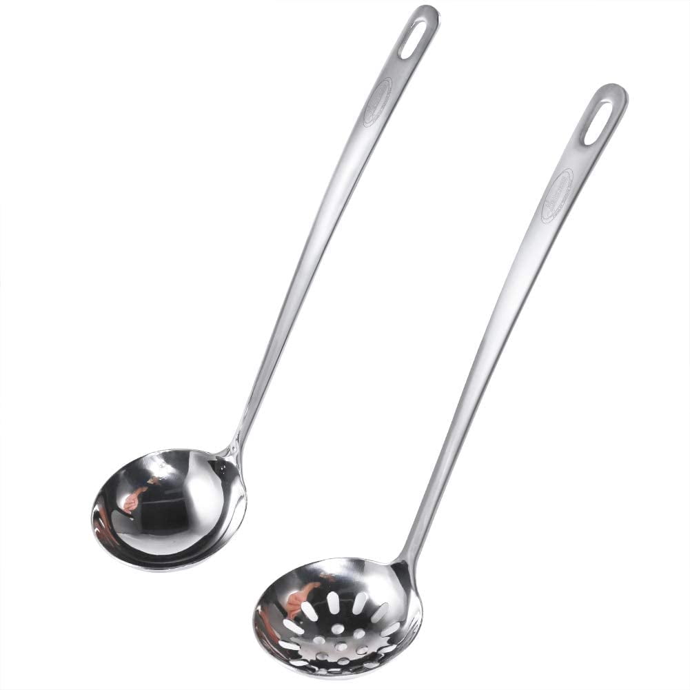 2 Pieces Spoon Skimmer And Ladle, 304 Stainless Steel Soup Ladle Hook ...
