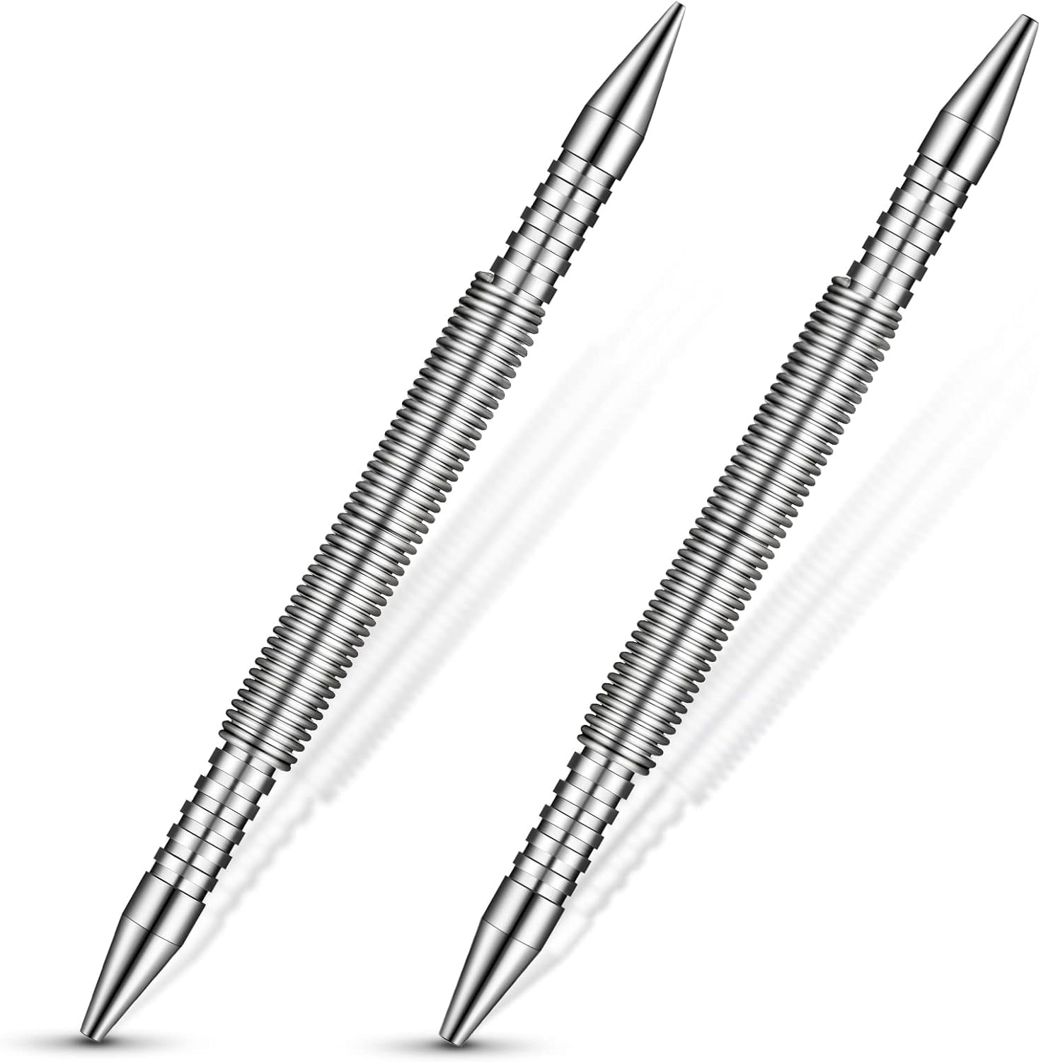 2 Pieces Spring Loaded Nail Set Spring Nail Punch Hammerless Trim ...