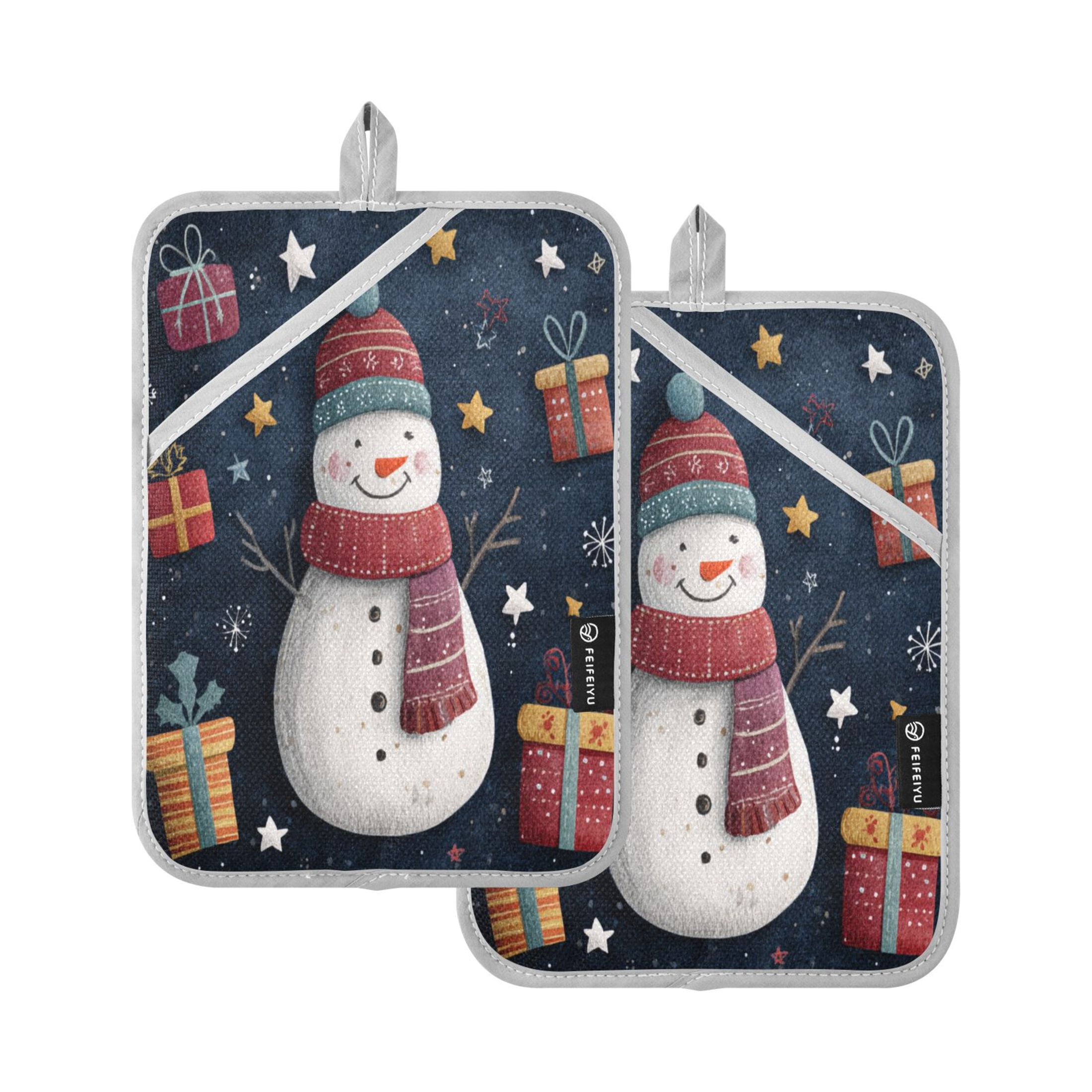 2 Pieces Square Heat Insulation Pads Square Heat Insulation Gloves Oven Gloves Kitchen Gloves ...