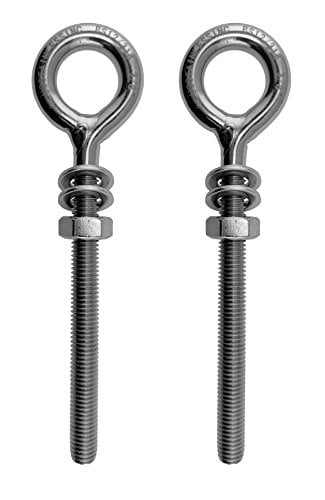 2 Pieces Stainless Steel 316 M10 Eye Bolt 10mm x 100mm (3/8" x 4 ...