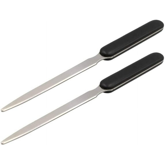 2 Pieces Stainless Steel Envelope Opener with Plastic Handle Letter ...
