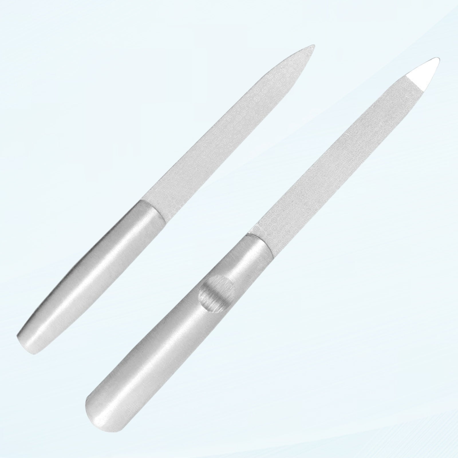 2 Pieces Stainless Steel Nail Files, Reusable Manicure File for Natural ...