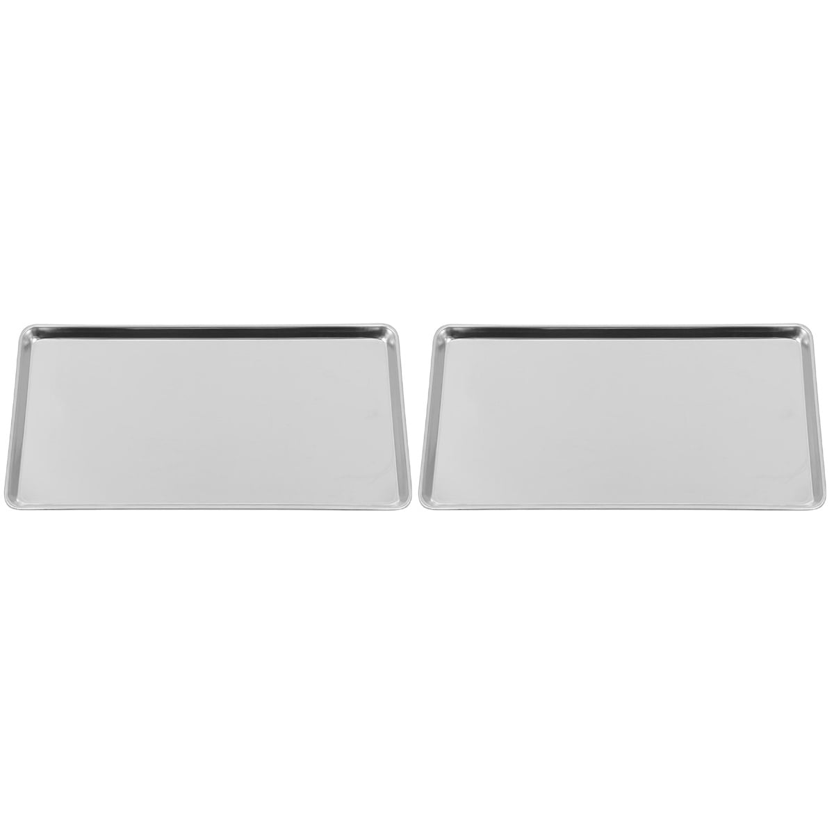 2 Pieces Stainless Steel Rice Noodle Dish Footstool Rectangular Plate ...
