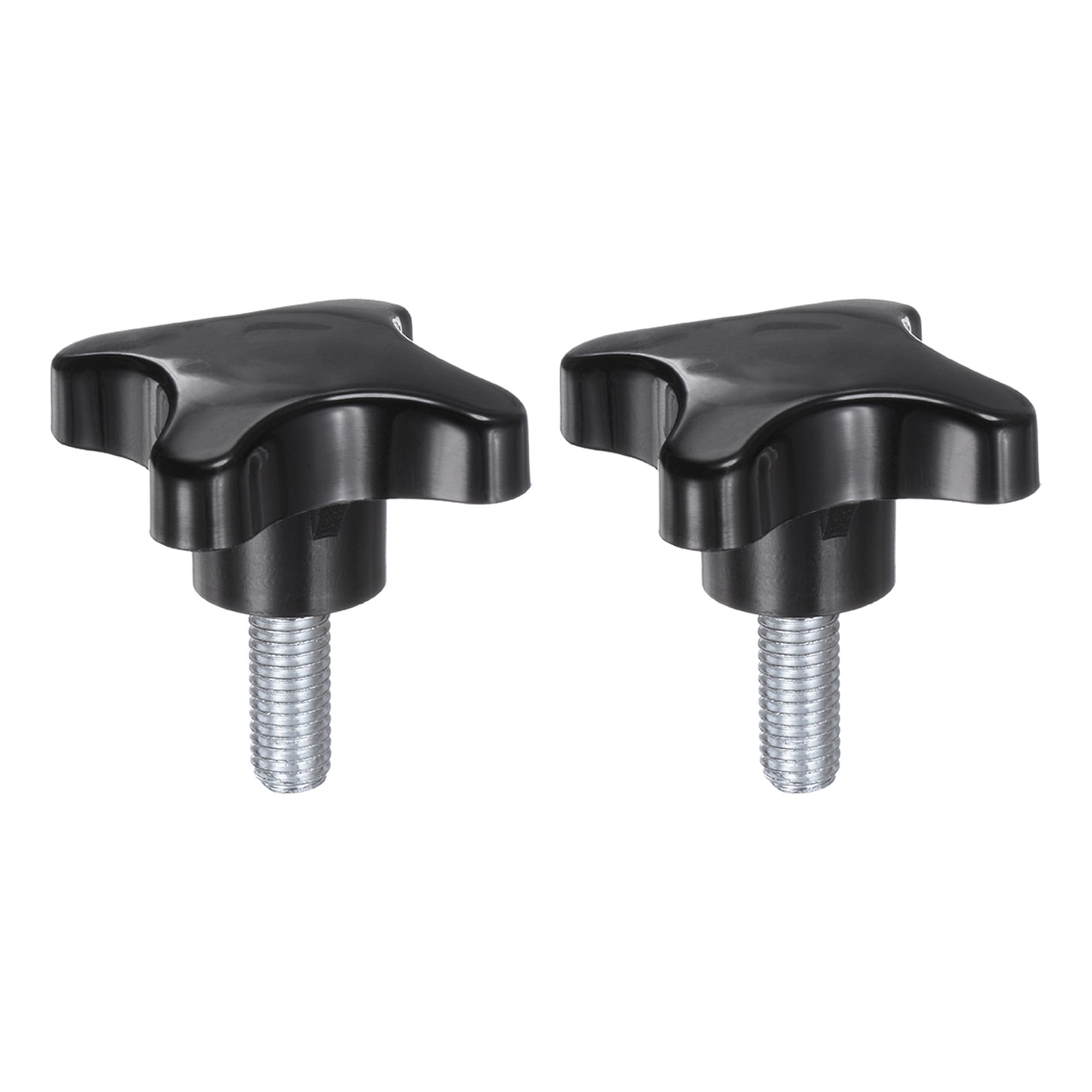 2 Pieces Star Knobs M10 x 25mm Plastic 4-Star Stud Knob Hand Tightening ...