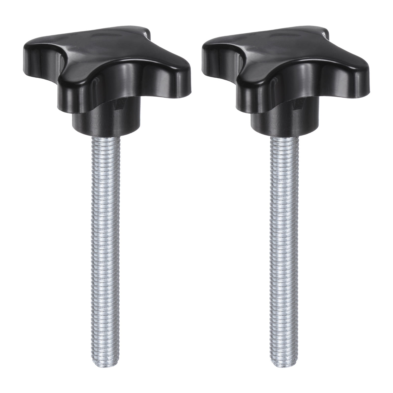 2 Pieces Star Knobs M10 x 80mm Plastic 4-Star Stud Knob Hand Tightening ...