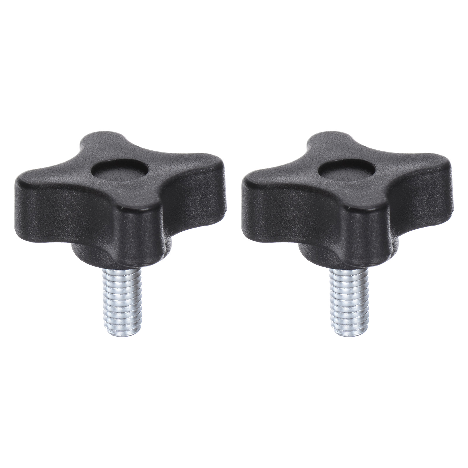 2 Pieces Star Knobs M6 x 12mm Plastic 4-Star Stud Knob Hand Tightening ...