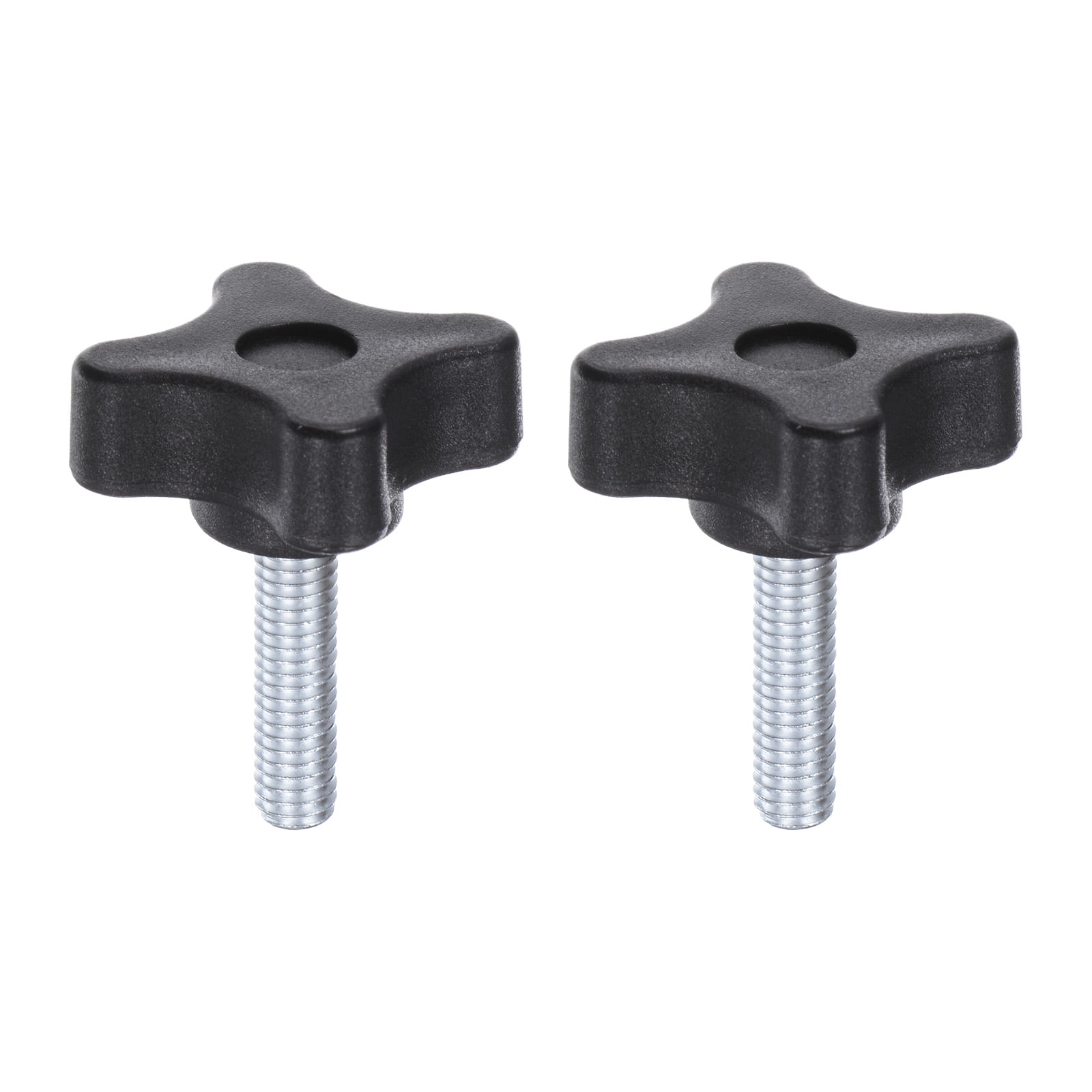 2 Pieces Star Knobs M6 x 25mm Plastic 4-Star Stud Knob Hand Tightening ...