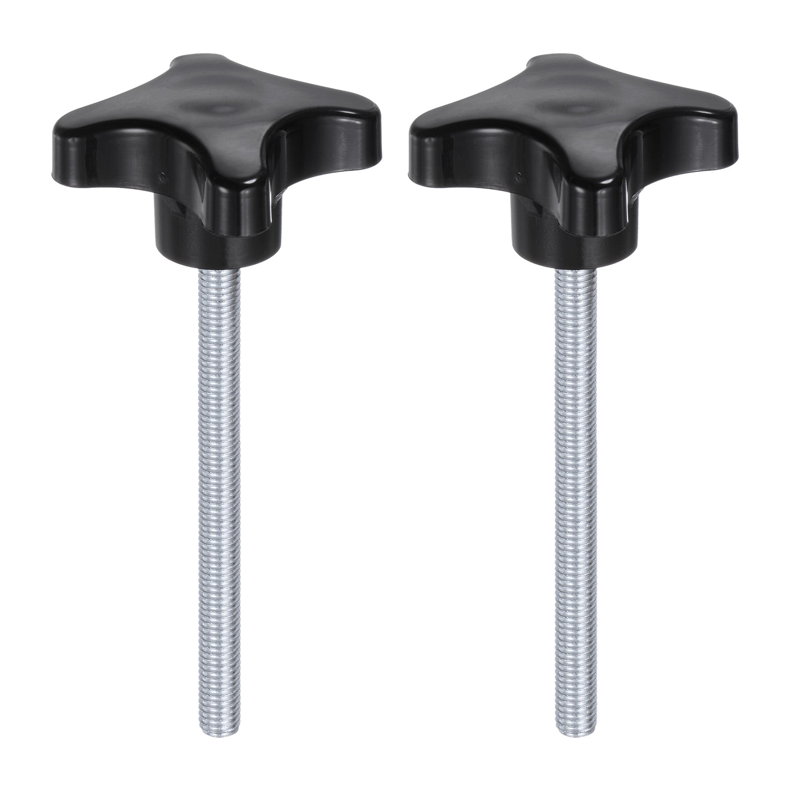 2 Pieces Star Knobs M8 x 100mm Plastic 4-Star Stud Knob Hand Tightening ...