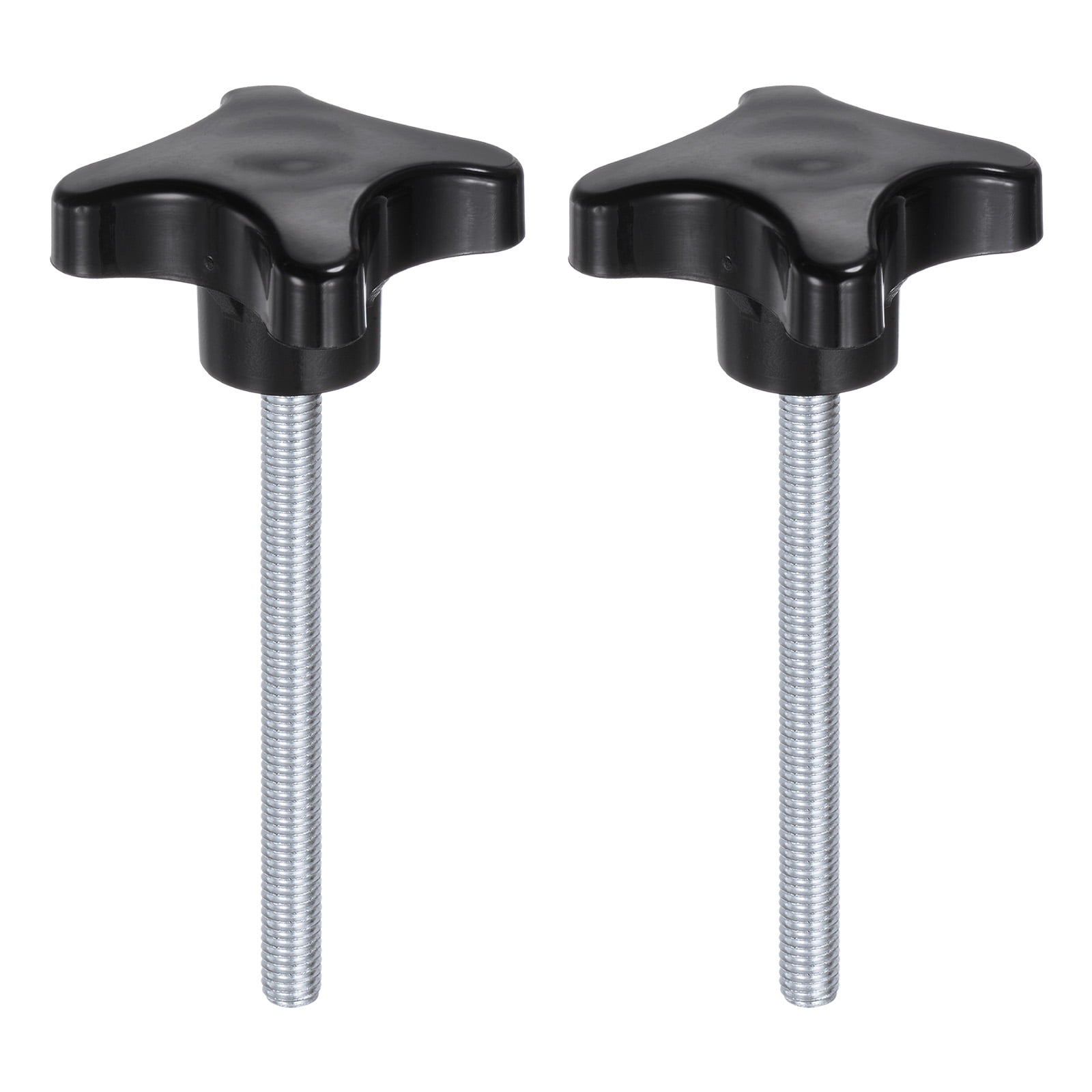 2 Pieces Star Knobs M8 x 90mm Plastic 4-Star Stud Knob Hand Tightening ...
