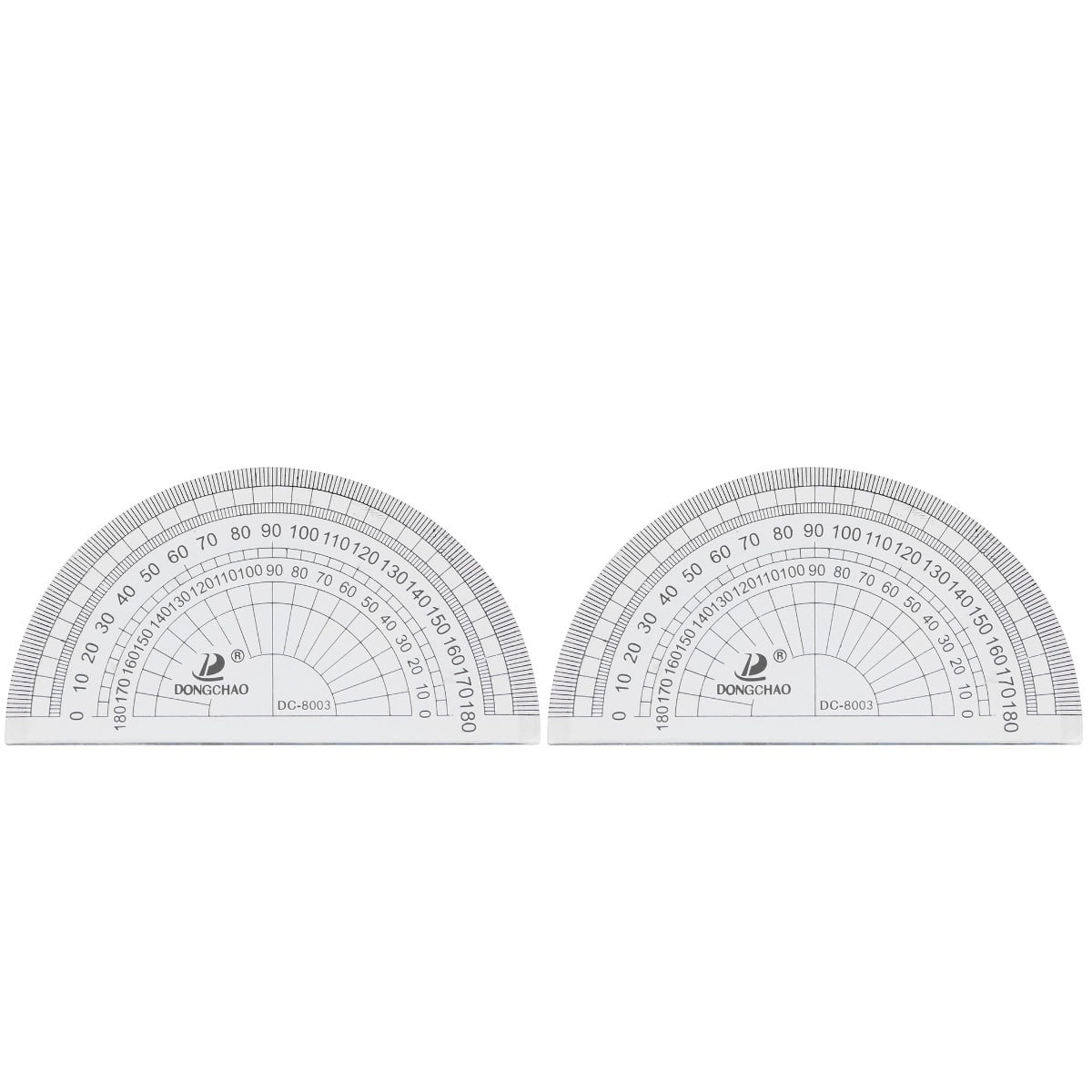 2 Pieces Stationery Protractor Scale Bulk Student - Walmart.com