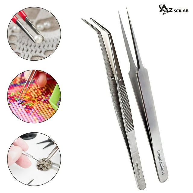 2 Pieces Sticker Tweezers, Cute Craft Tweezers for Stickers ...