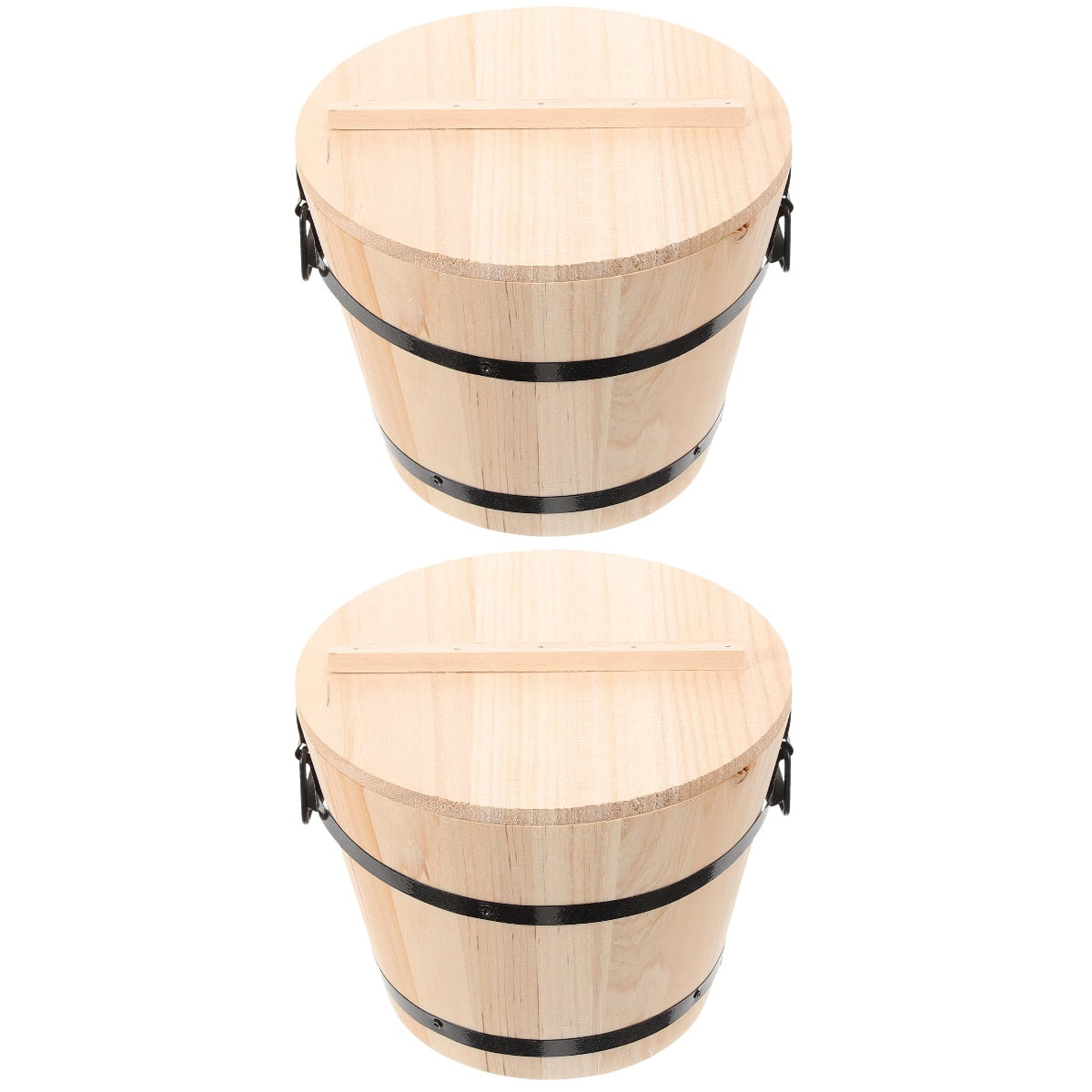 2 Pieces Sticky Rice Basket Bucket Paper Water Bowl Dipper Sushi Cooker ...