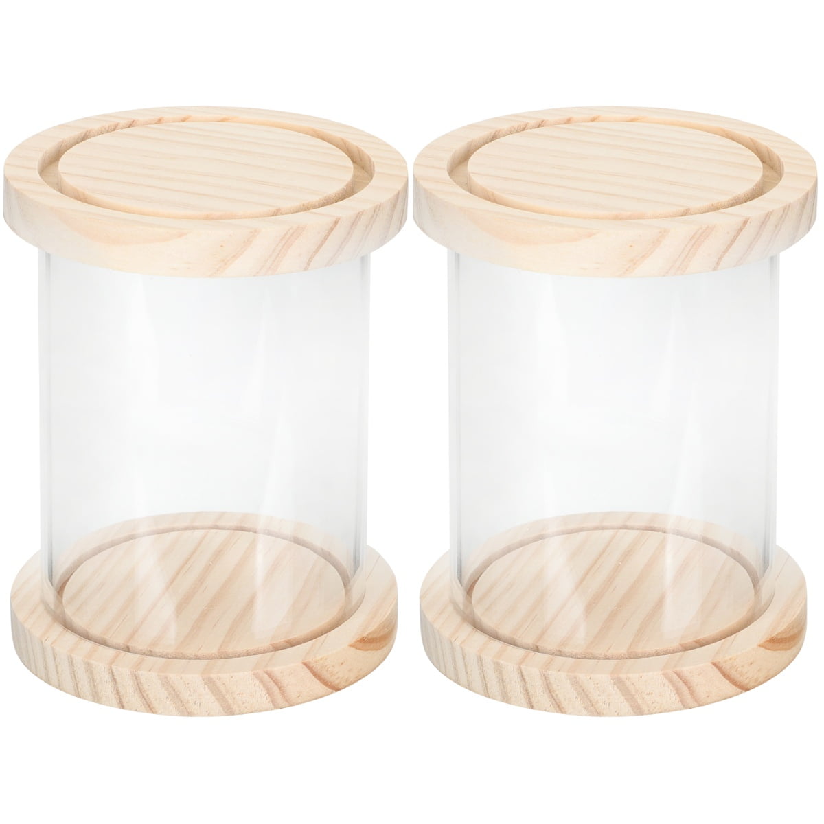 2 Pieces Storage Box Models Statue Display Case Mini Figurines Trophy ...